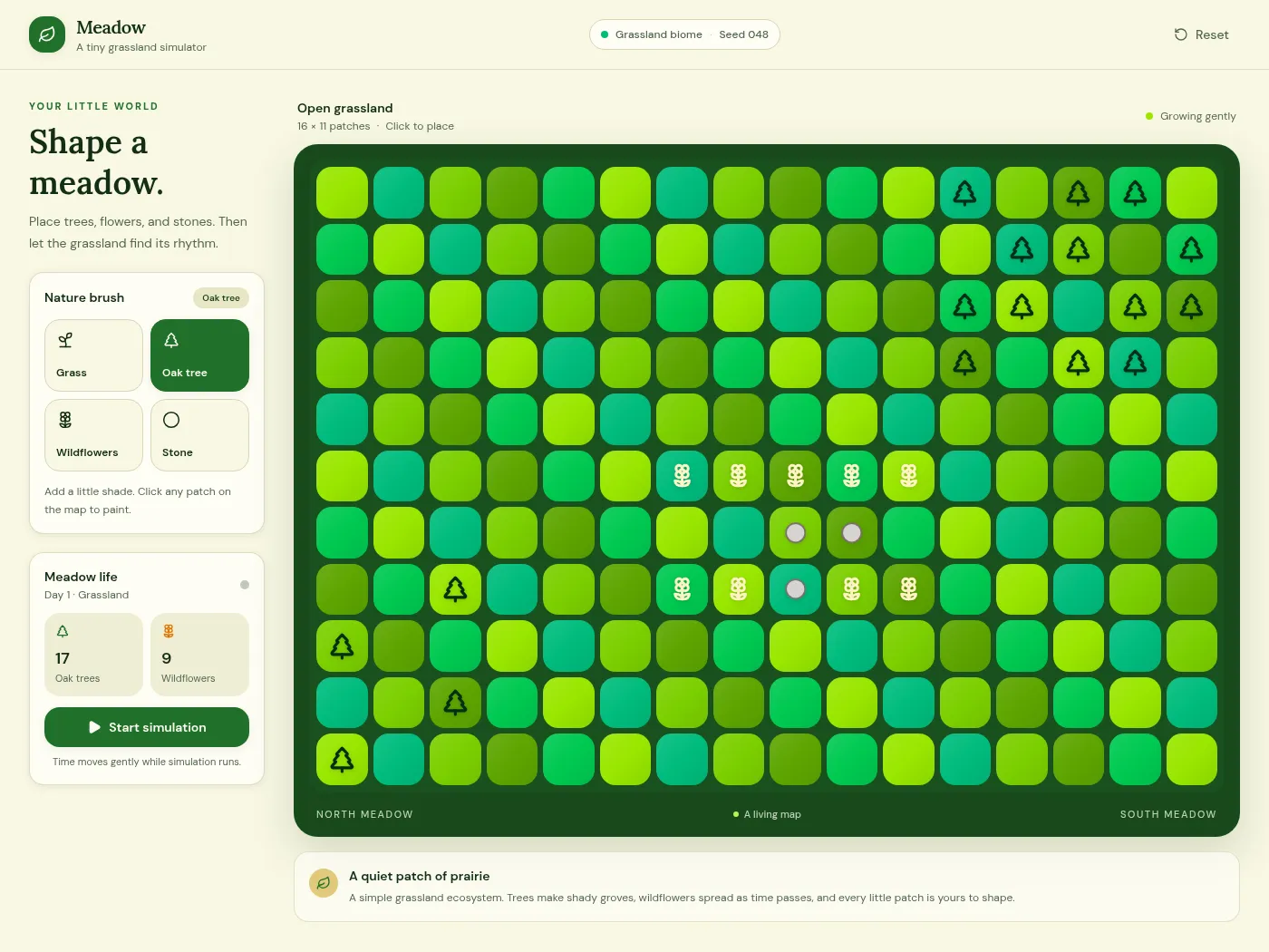 Grassy Map Simulator