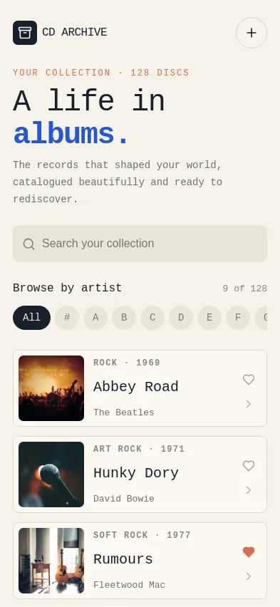 CD Archive Catalog