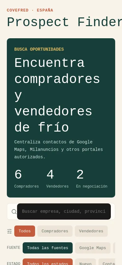Covefred Prospect Finder