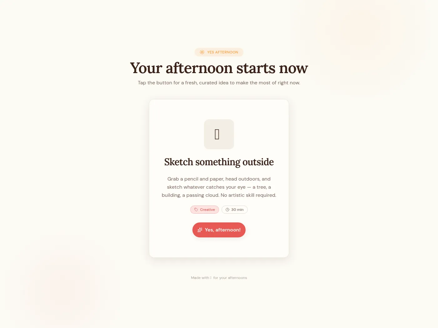 Yes Afternoon