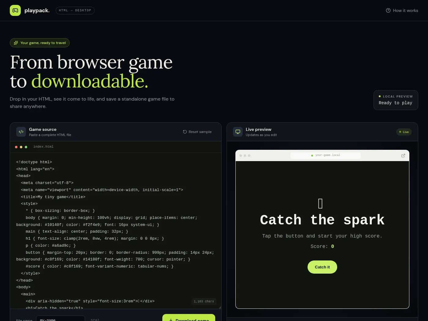 HTML2EXE Game Publisher