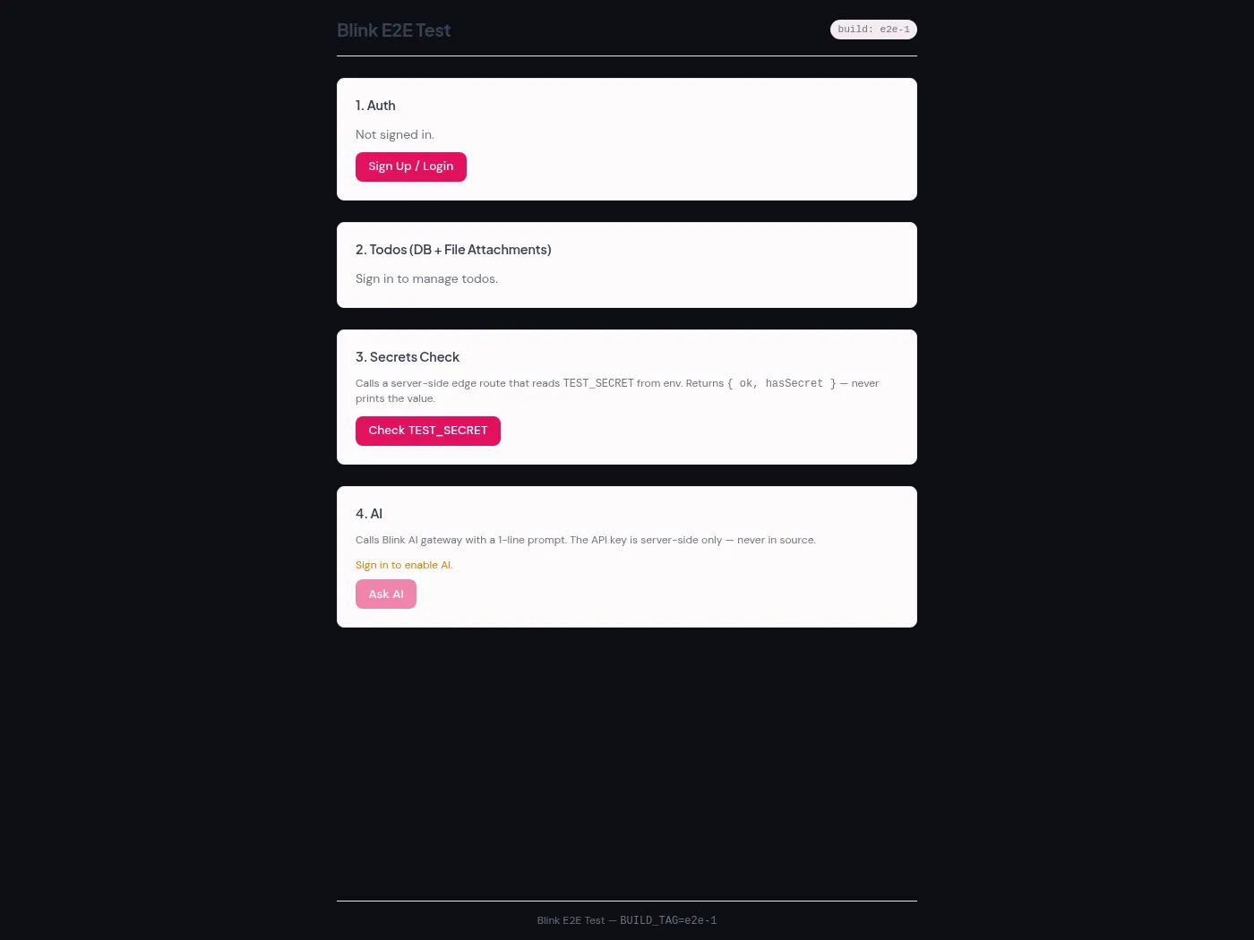Blink E2E Test App