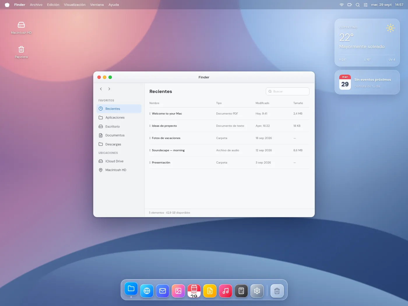 MacOS Web Experience
