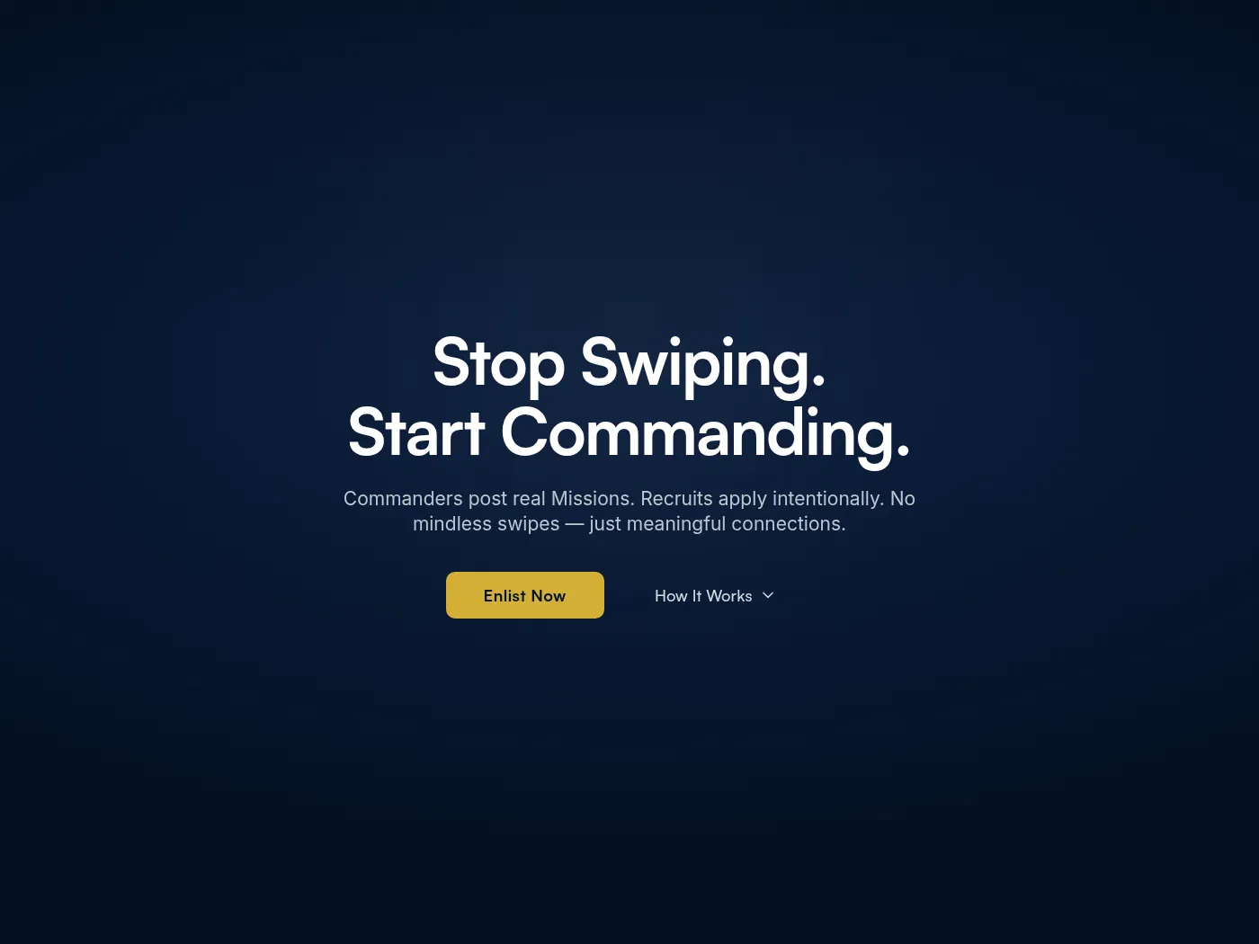 Commanders Dating App