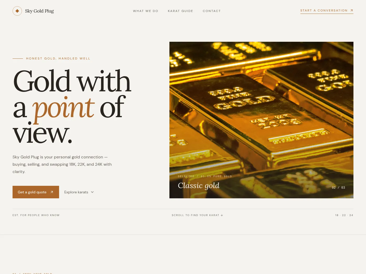 Sky Gold Plug Site
