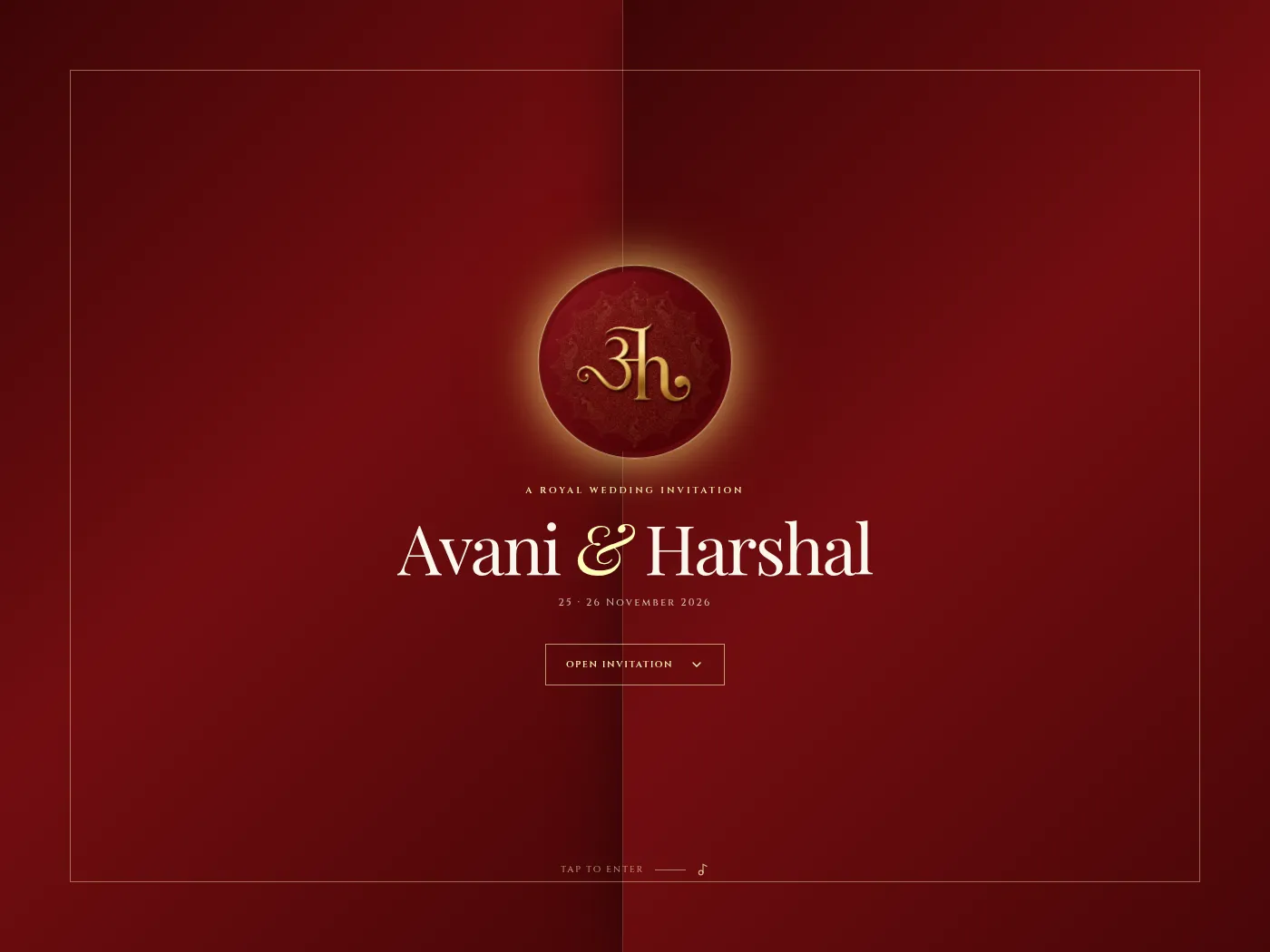 Avani & Harshal Royal Invite