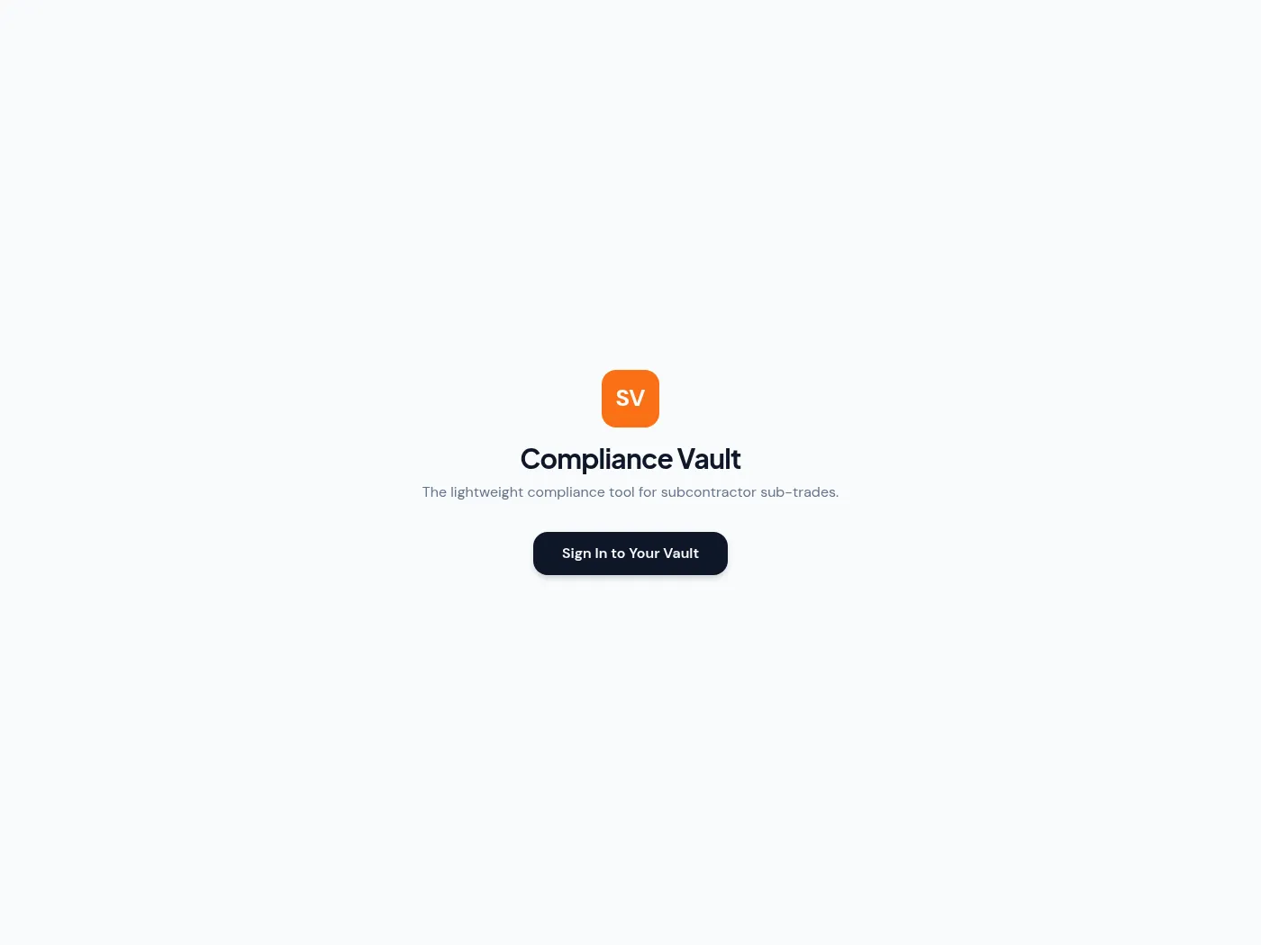 Subcontractor Compliance Vault