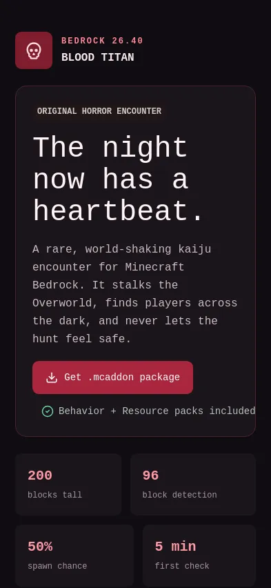 Blood Titan Bedrock Add-on