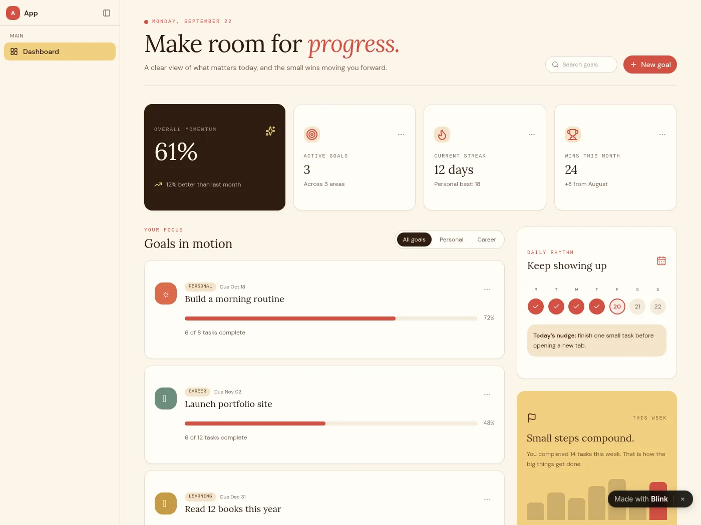 GoalSet Dashboard