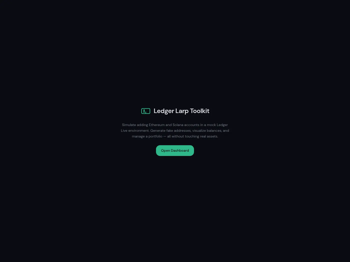 Ledger Larp Toolkit