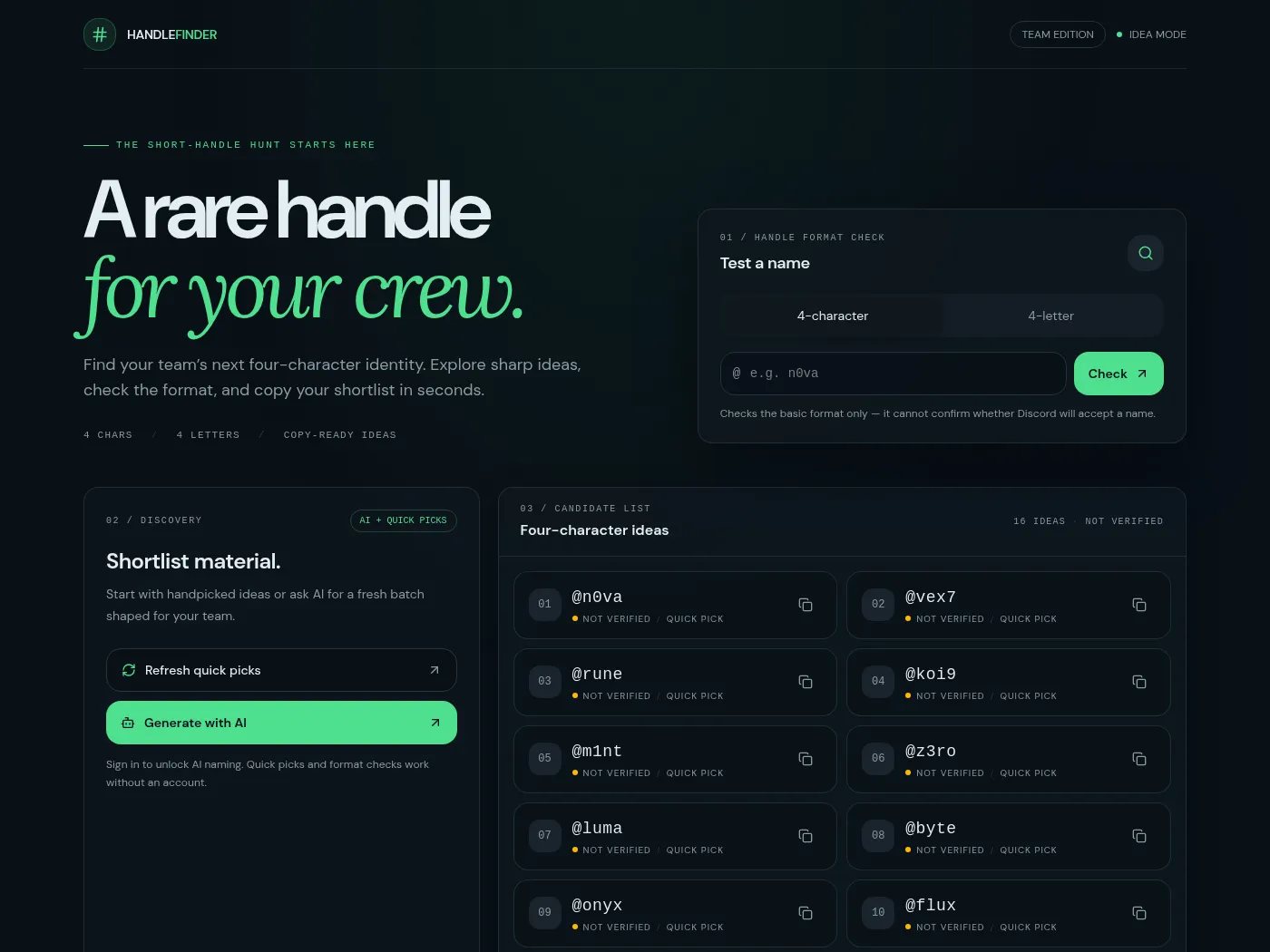 Discord Handle Finder