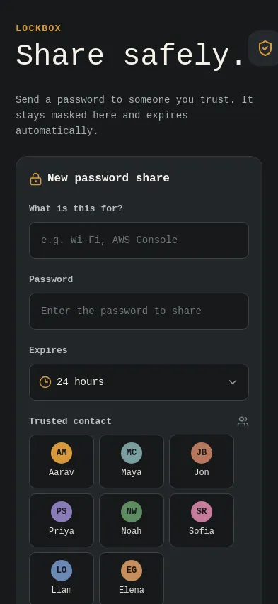 Password Share App