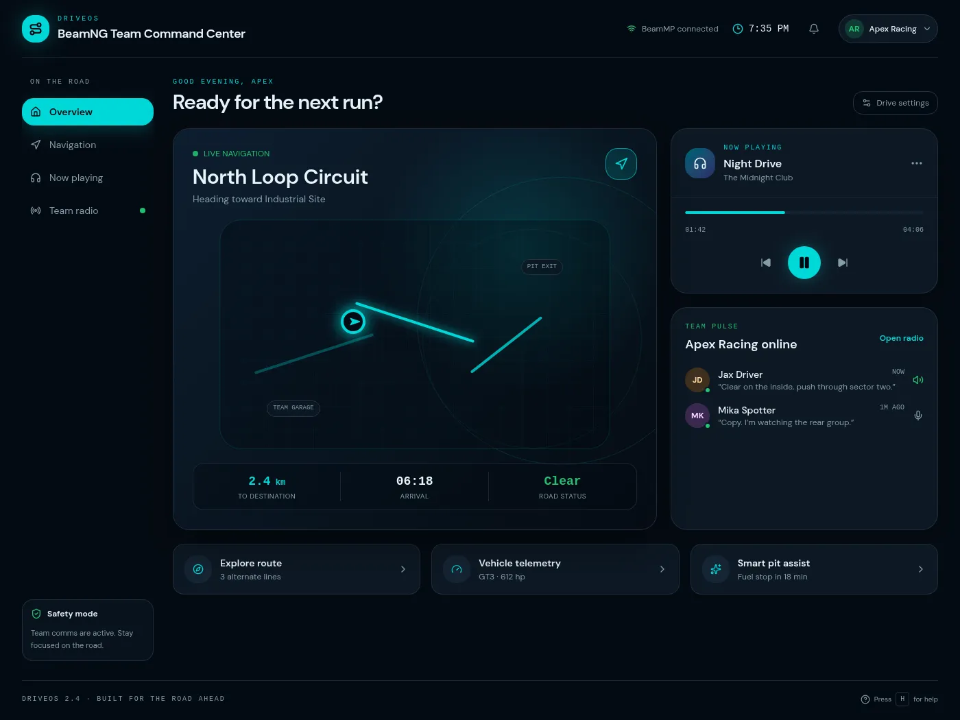 BeamNG CarPlay Dashboard