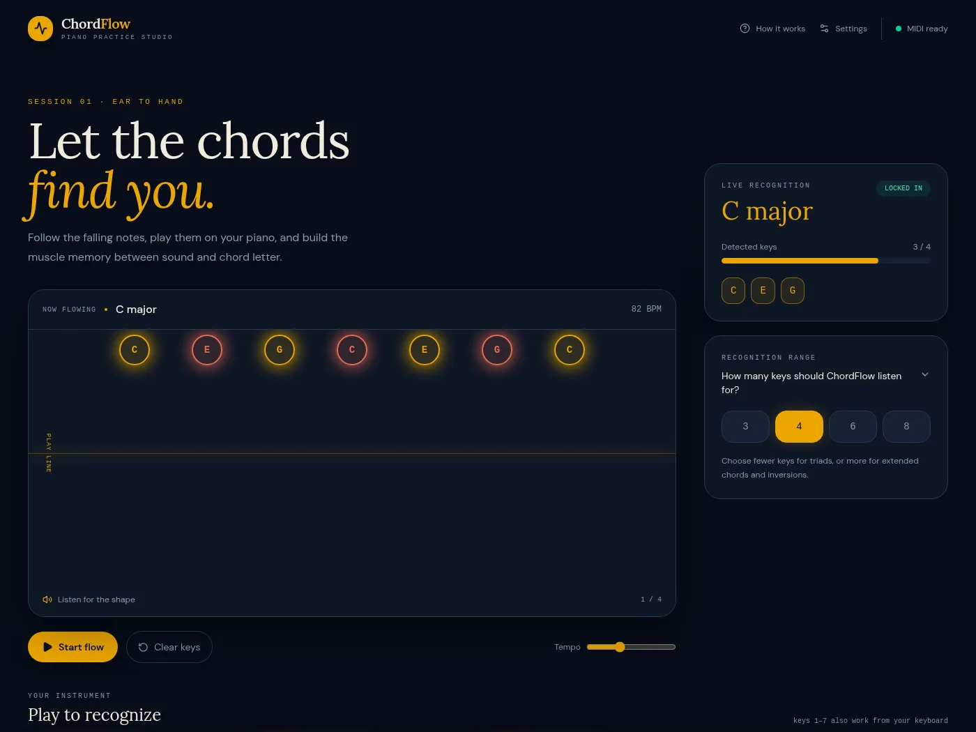 ChordFlow Piano App