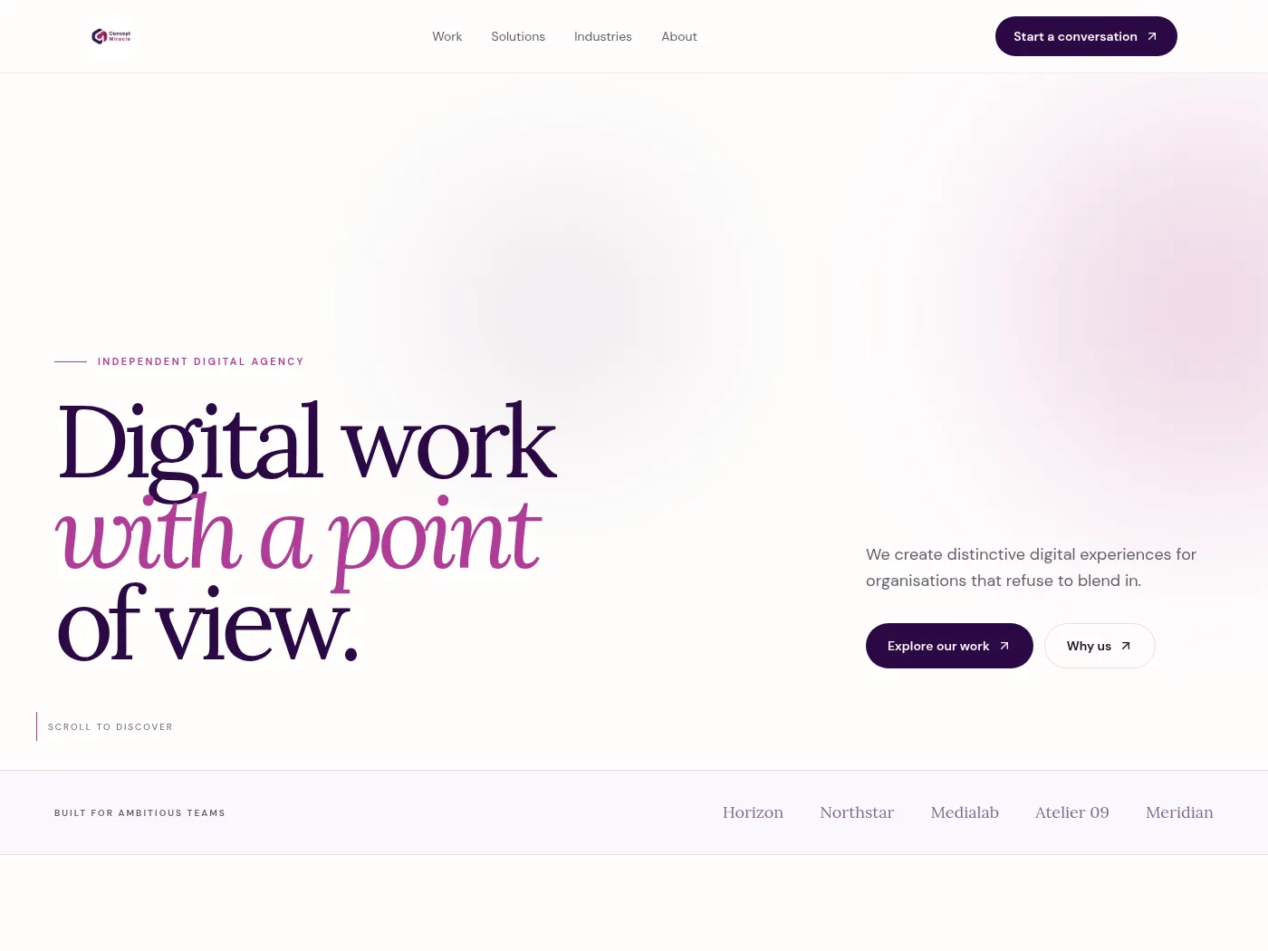 Concept Miracle Agency Site