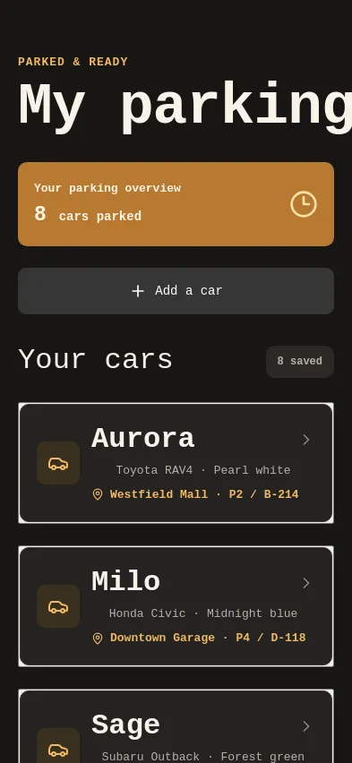 My Parking Cars
