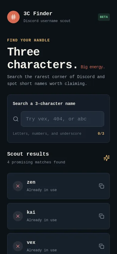 3C Discord Finder