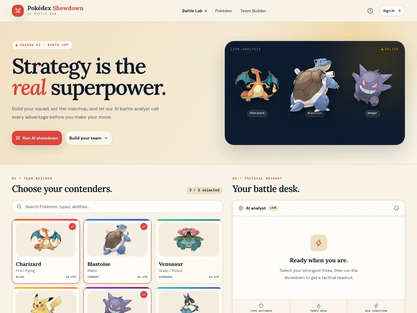 AI Pokédex Showdown