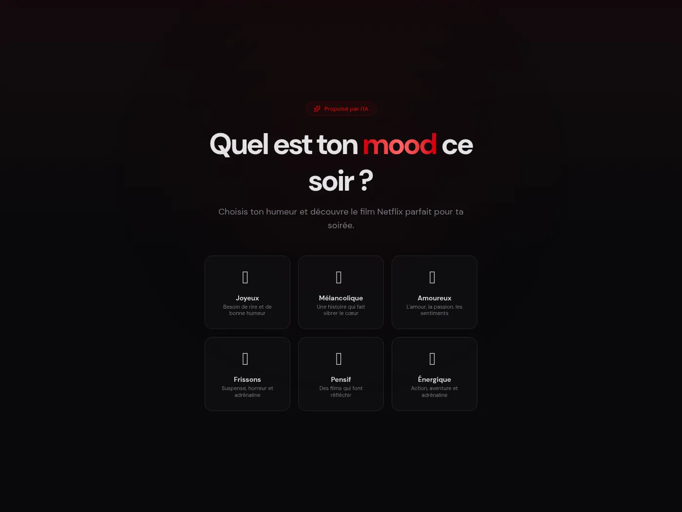 MoodFlix Selector