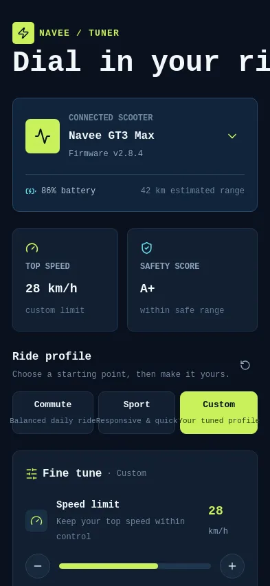 Navee Scooter Tuner