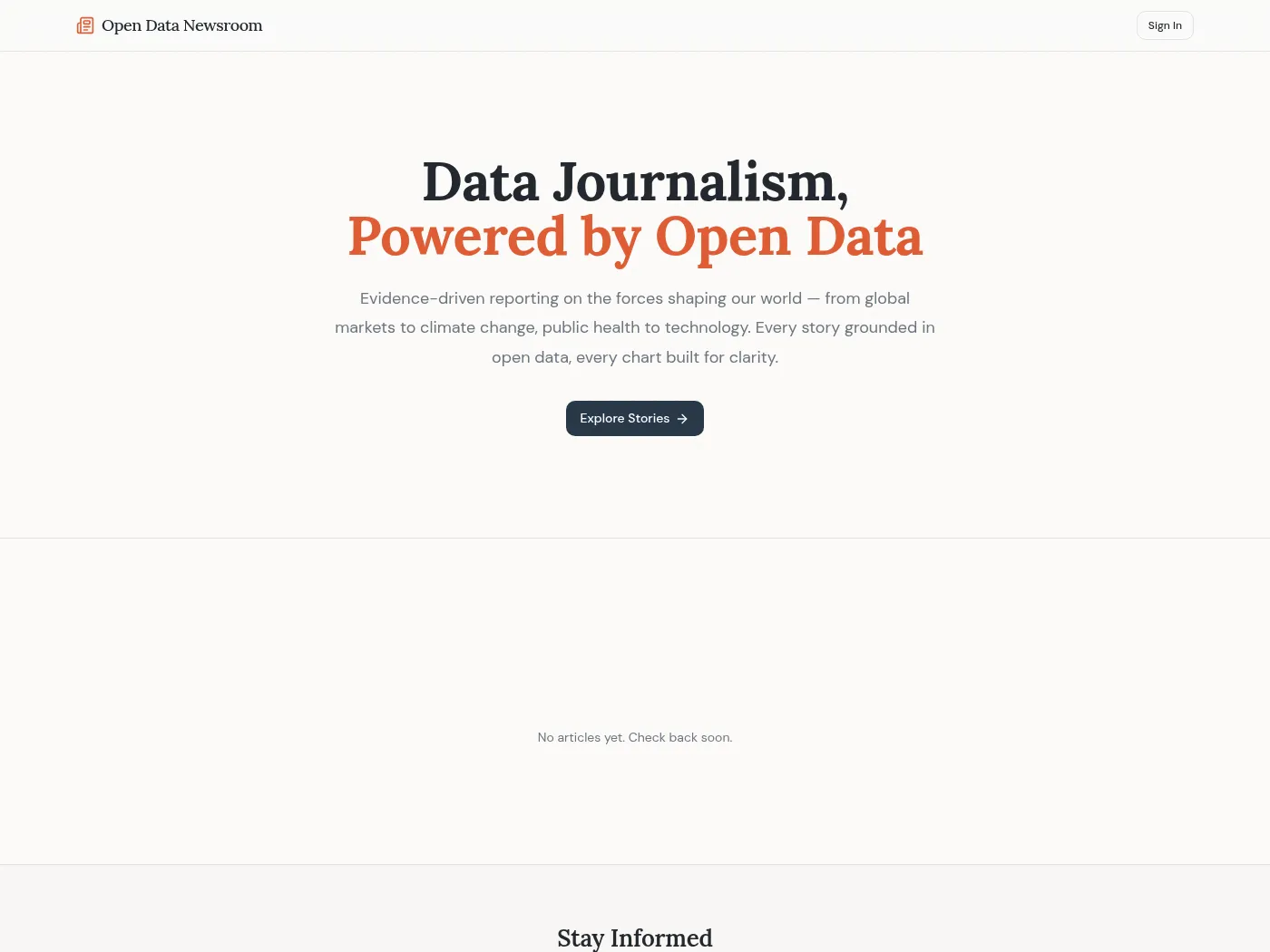 Open Data Newsroom