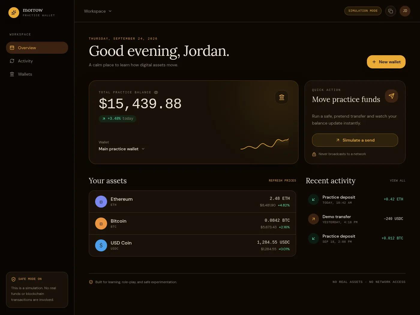Exodus Sim Wallet