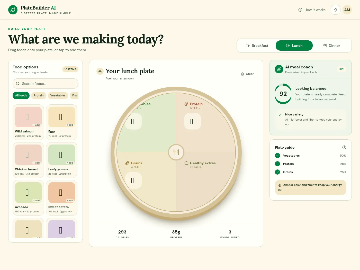 PlateBuilder AI