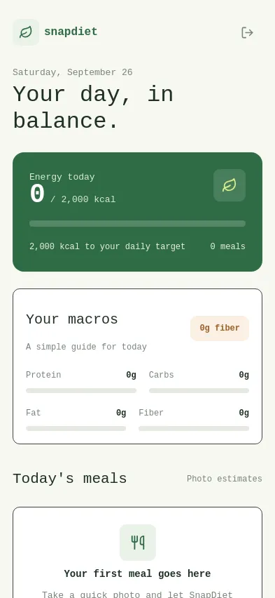 SnapDiet AI Tracker