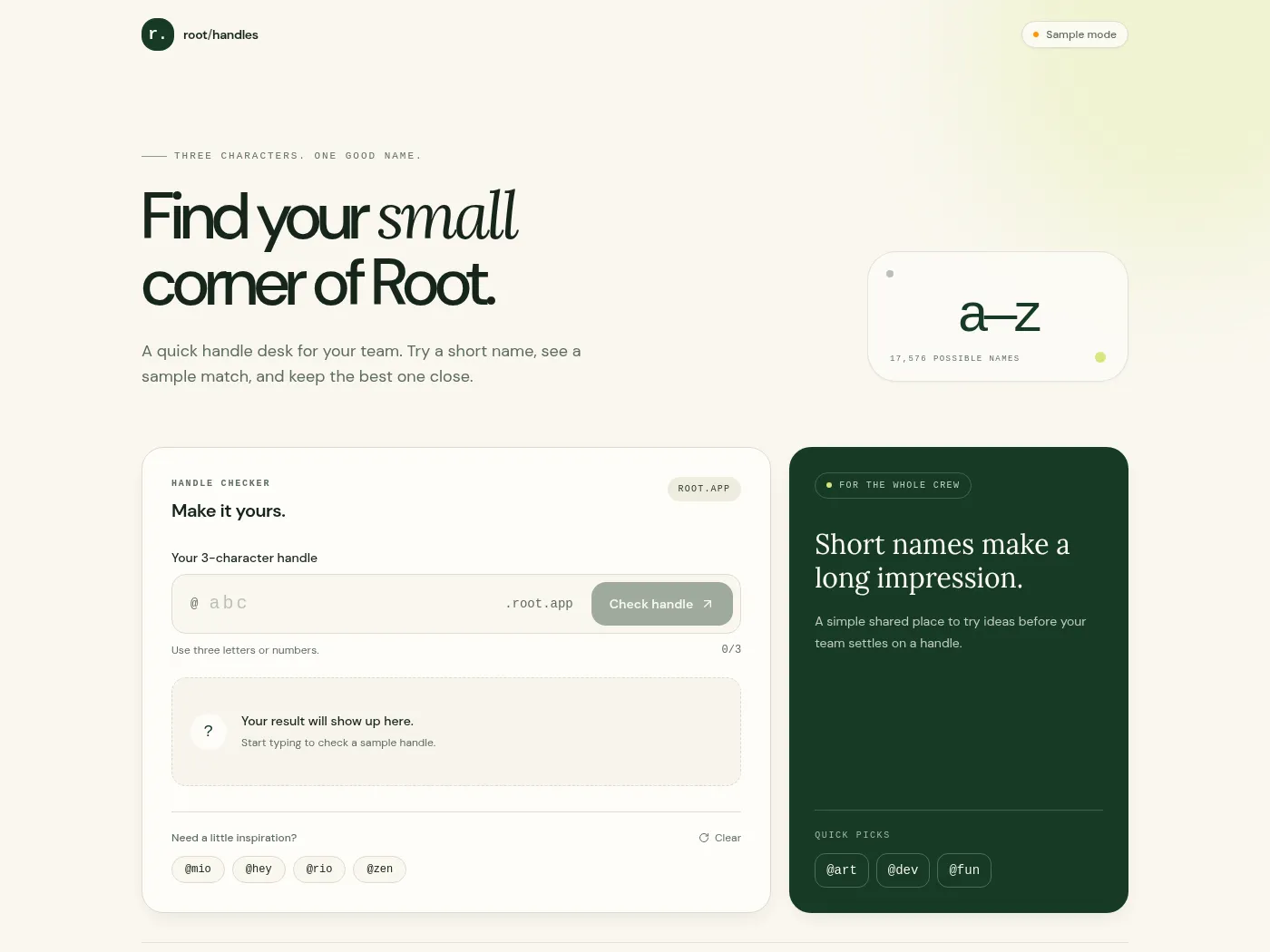 Root.app Username Checker