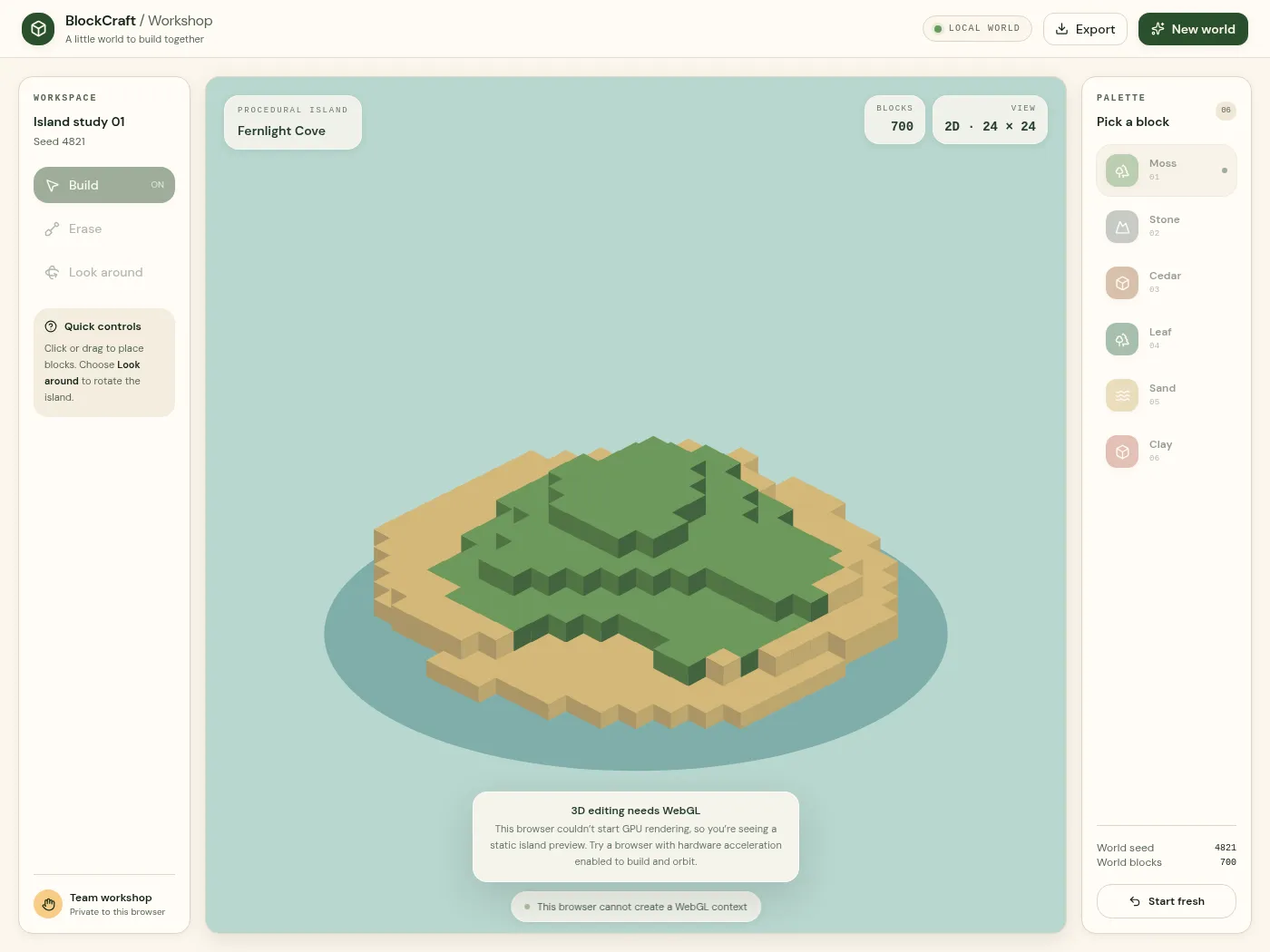 BlockCraft Web Builder