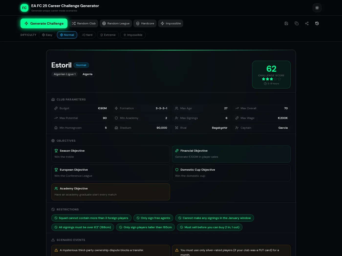 Career Challenge Generator