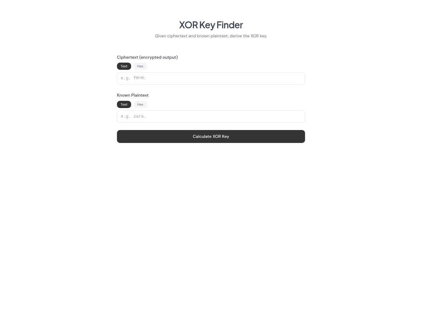 XOR Key Finder