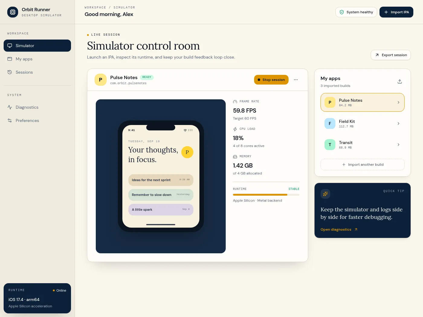 iOS IPA Desktop Runner