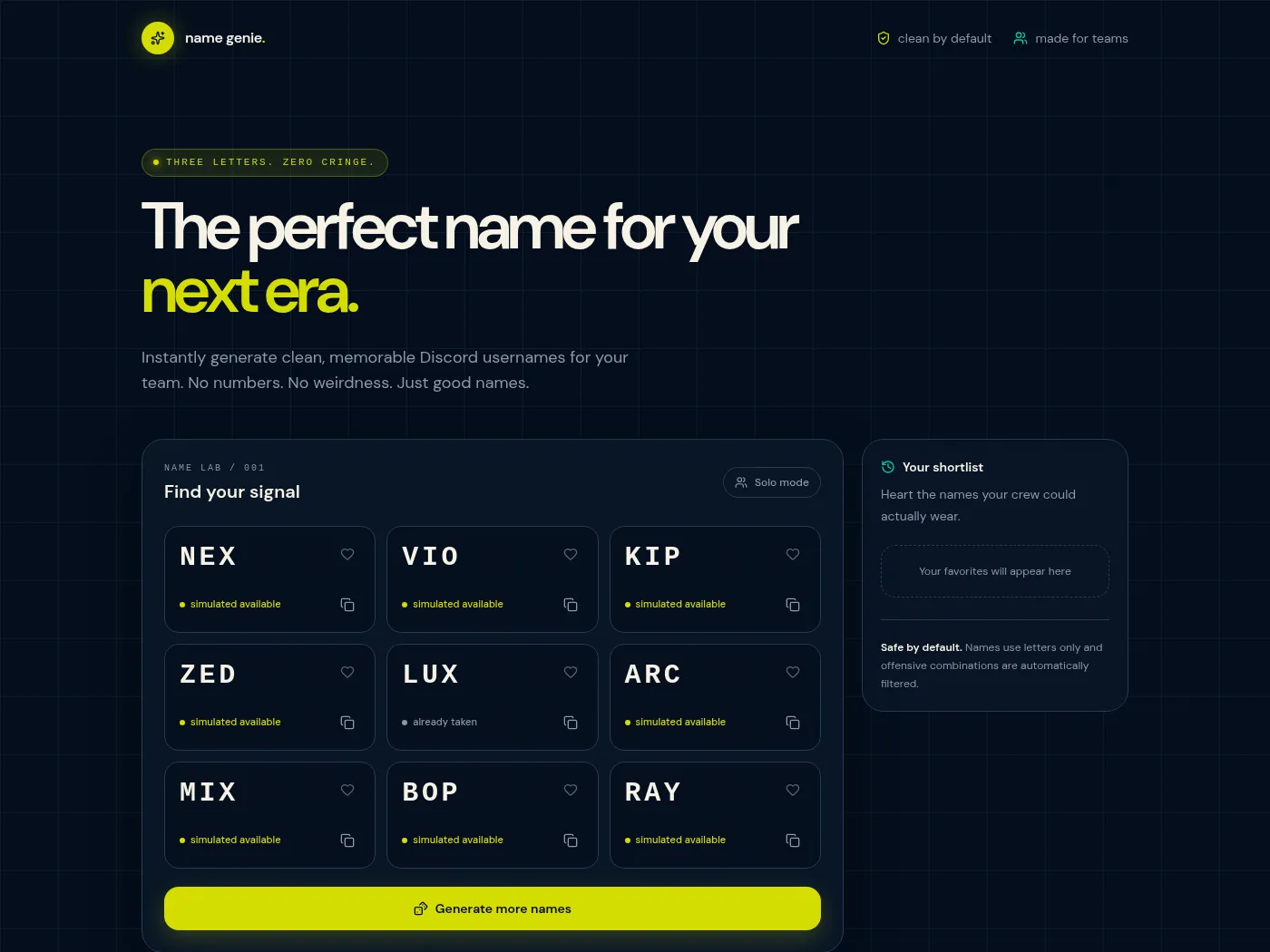 Discord Name Genie
