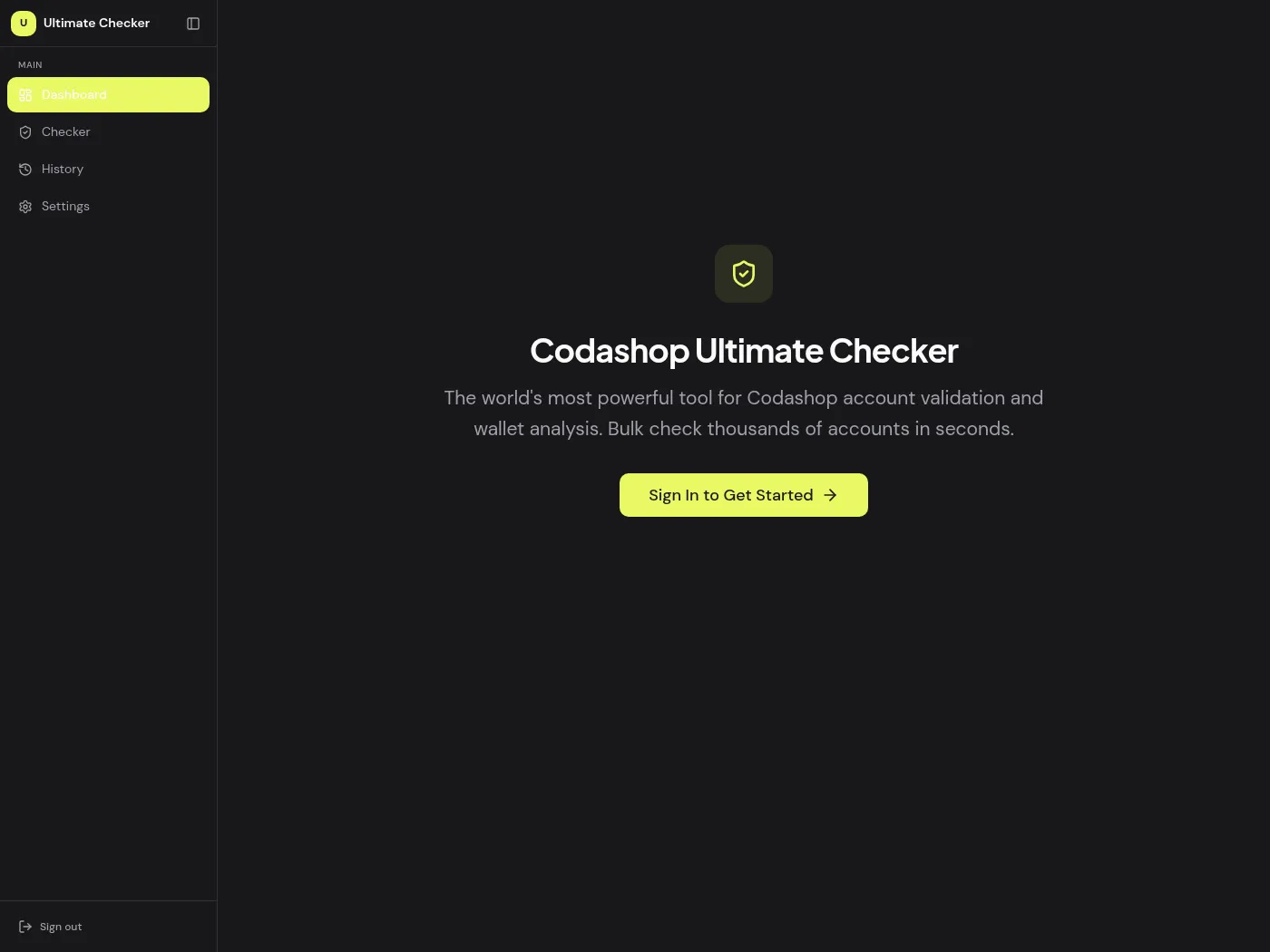 Codashop Ultimate Checker