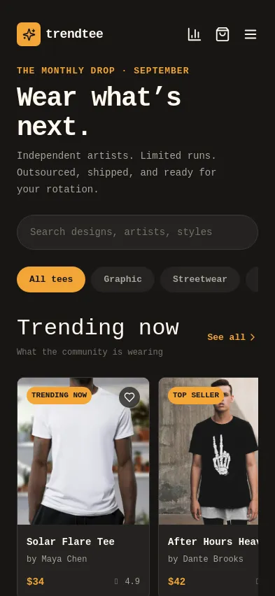 TrendTee Marketplace