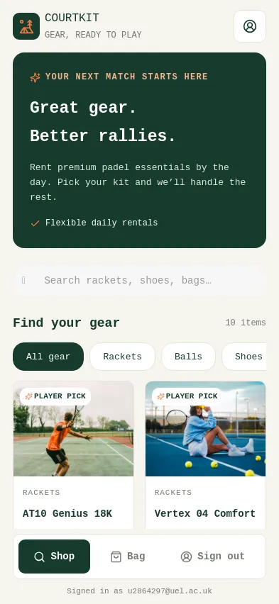 PadelGear Manager