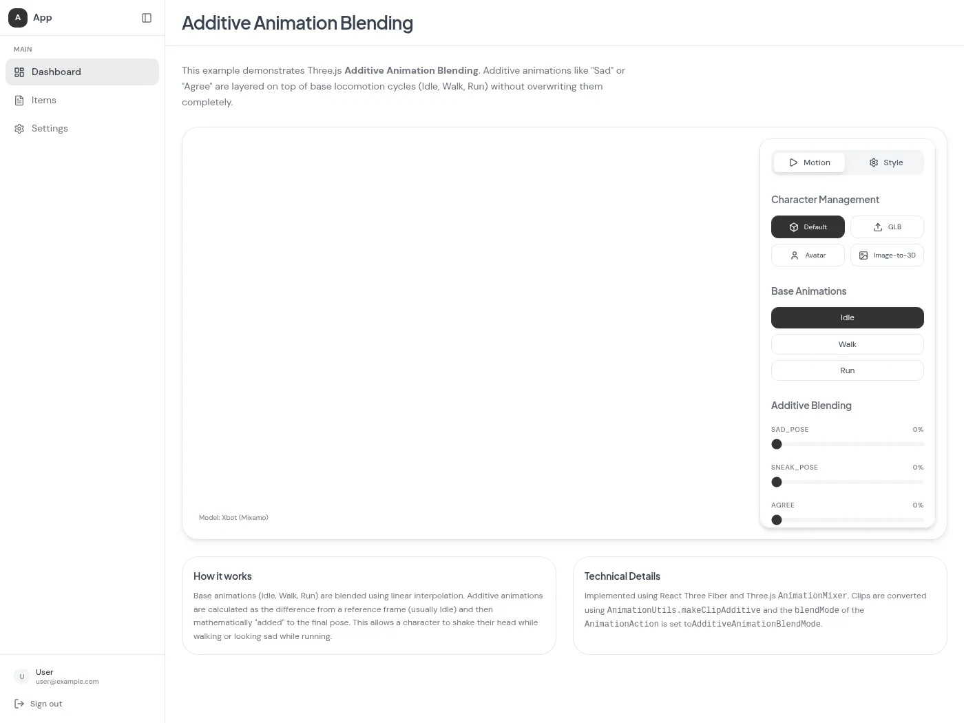 Additive Animation Blending