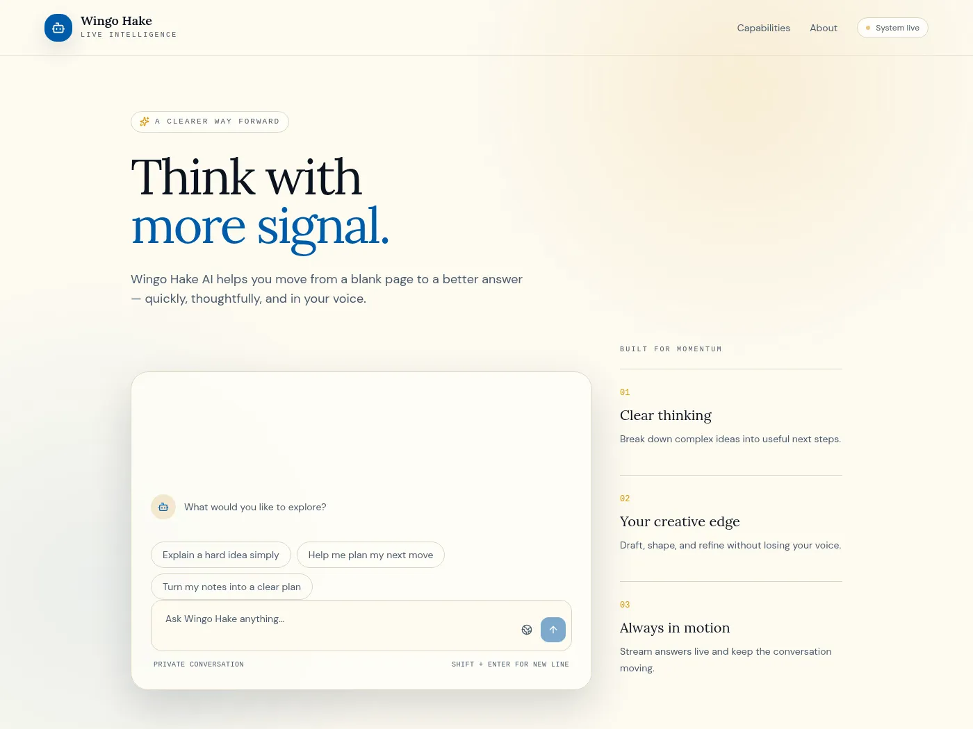 WingoHake Live AI App