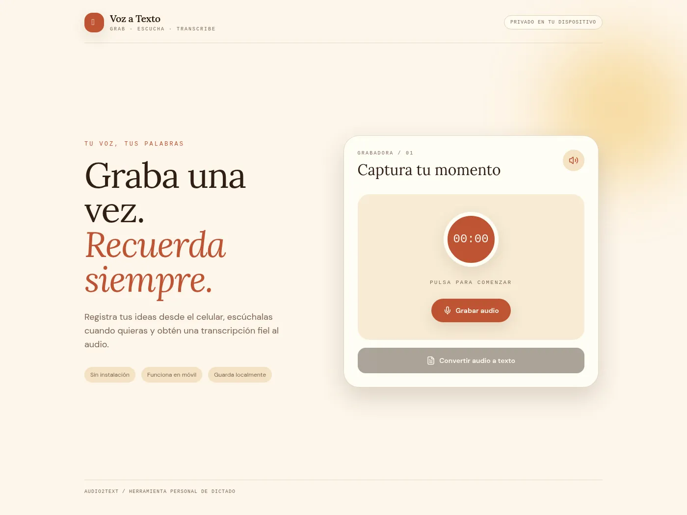 Audio2Text Web Recorder