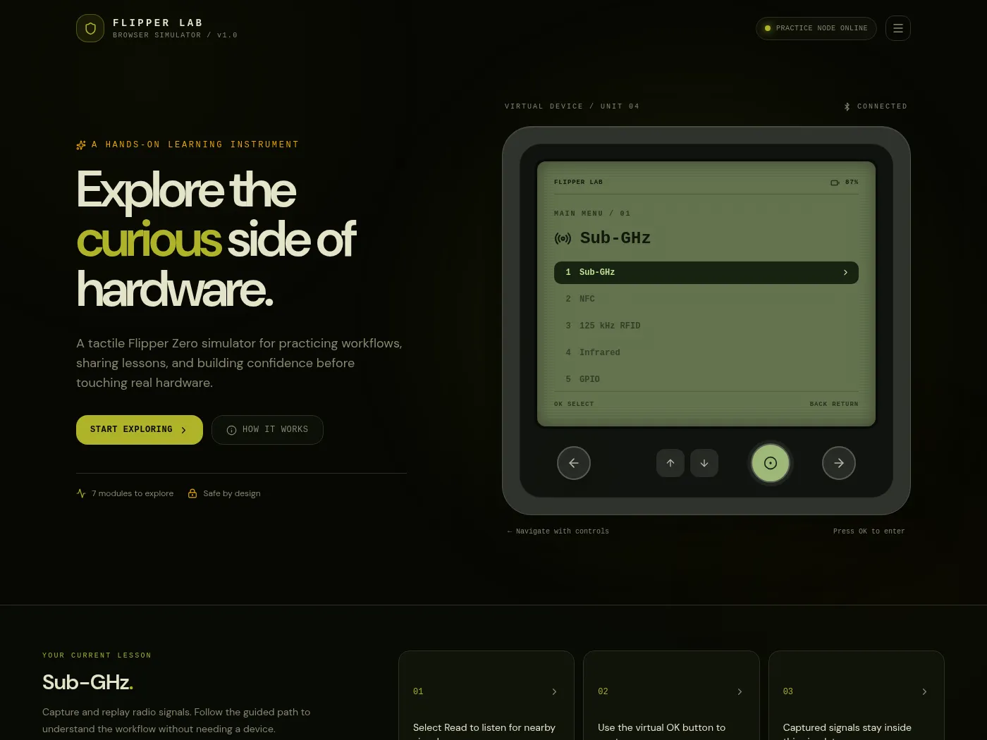 Flipper Zero Web Sim