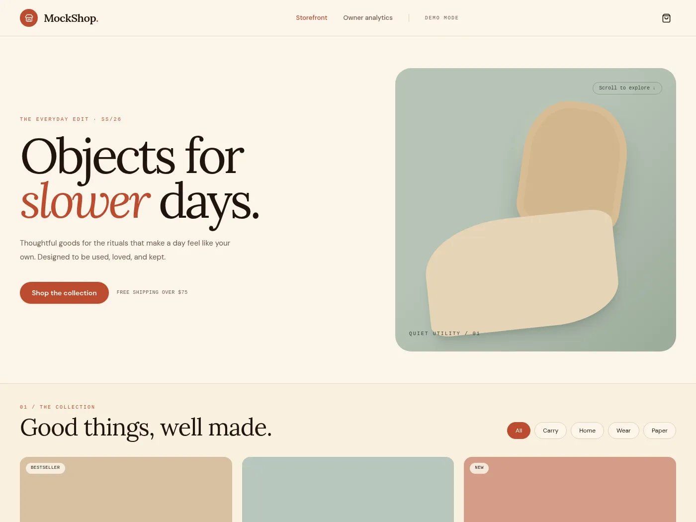 MockShop Experience