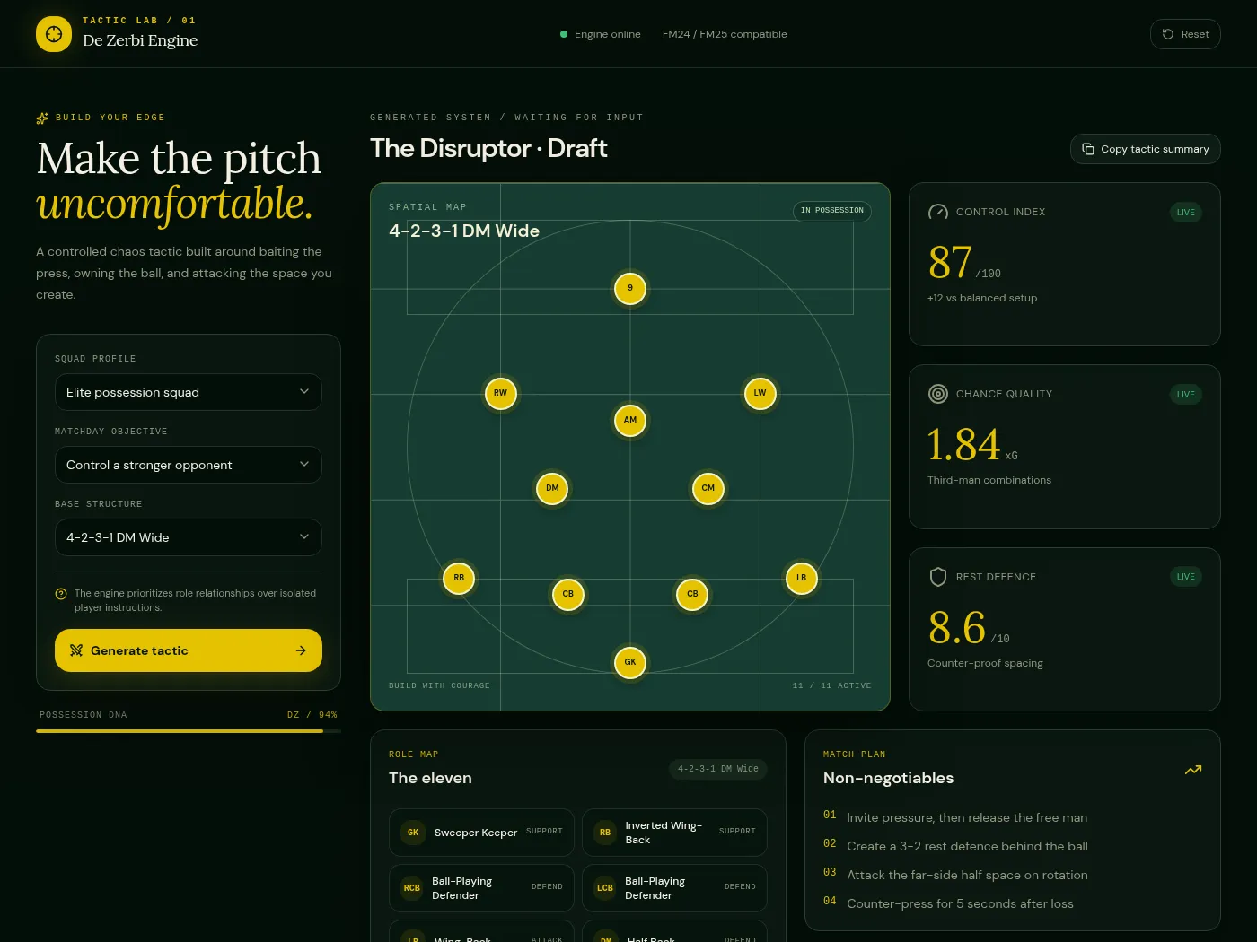 De Zerbi Tactic Engine