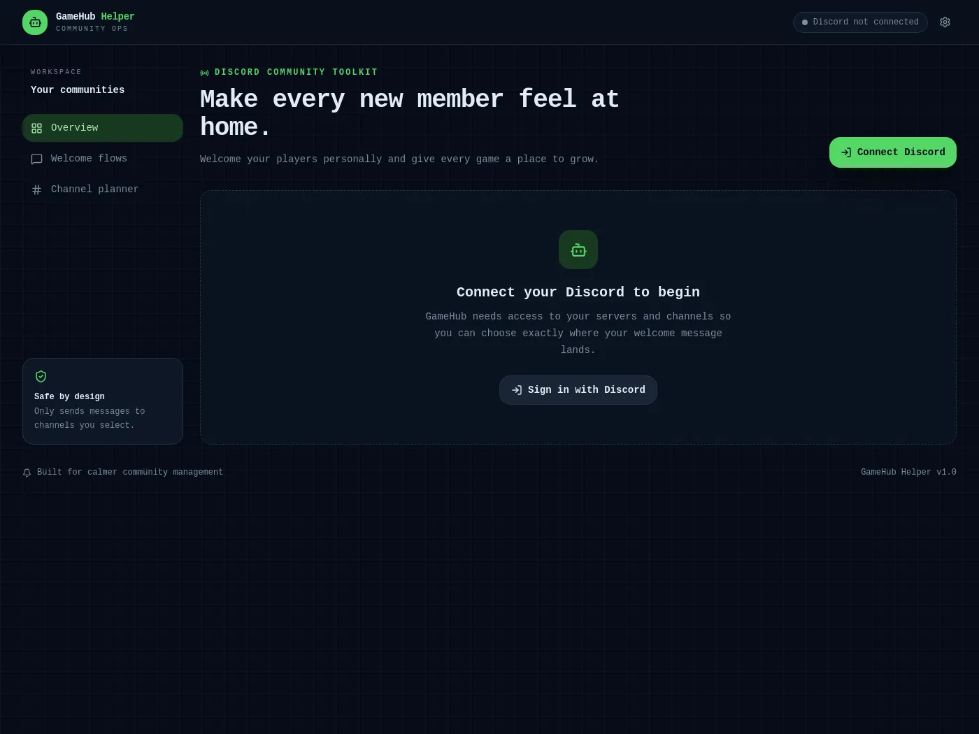 GameHub Discord Helper