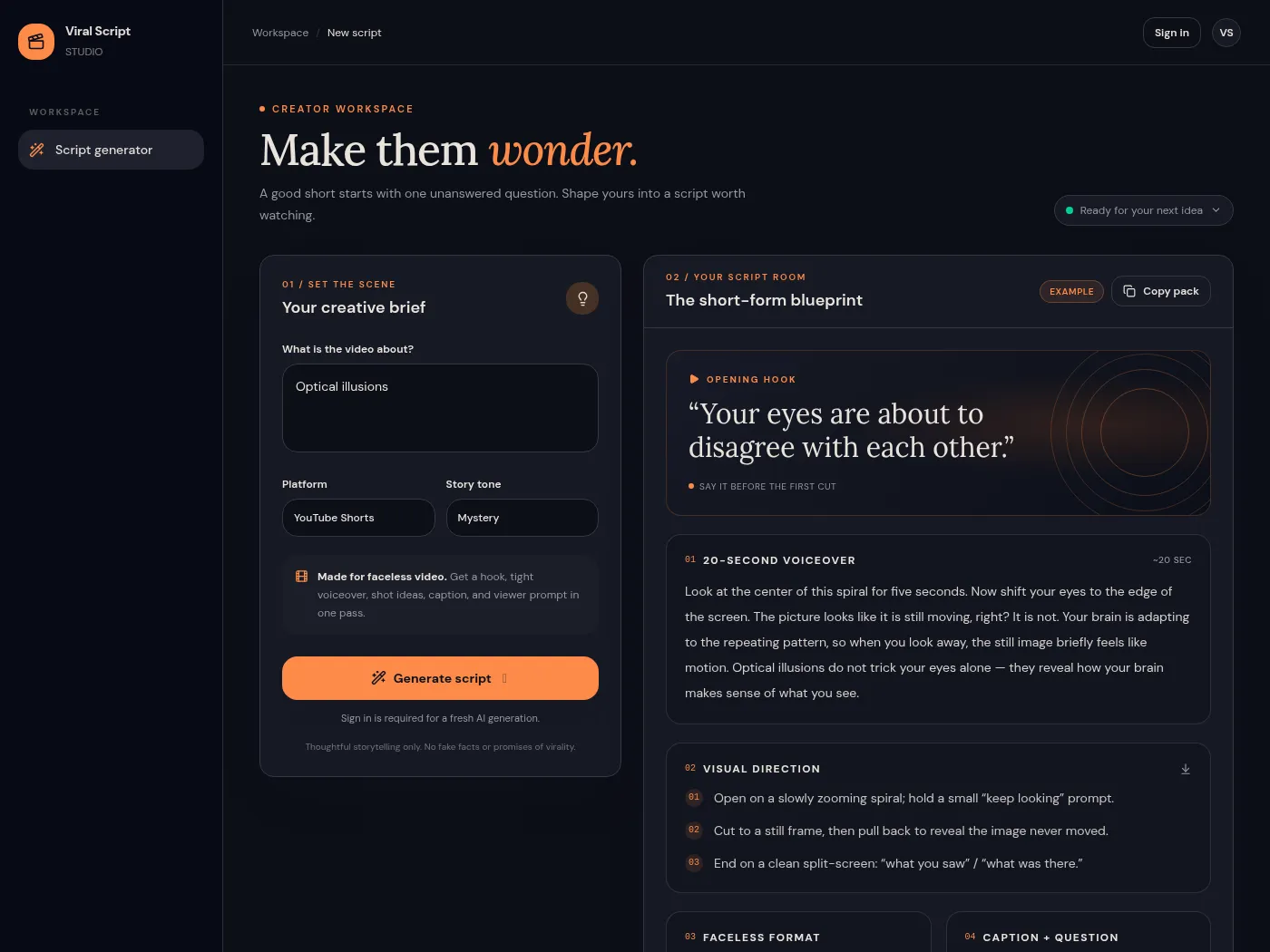 Viral Script Generator