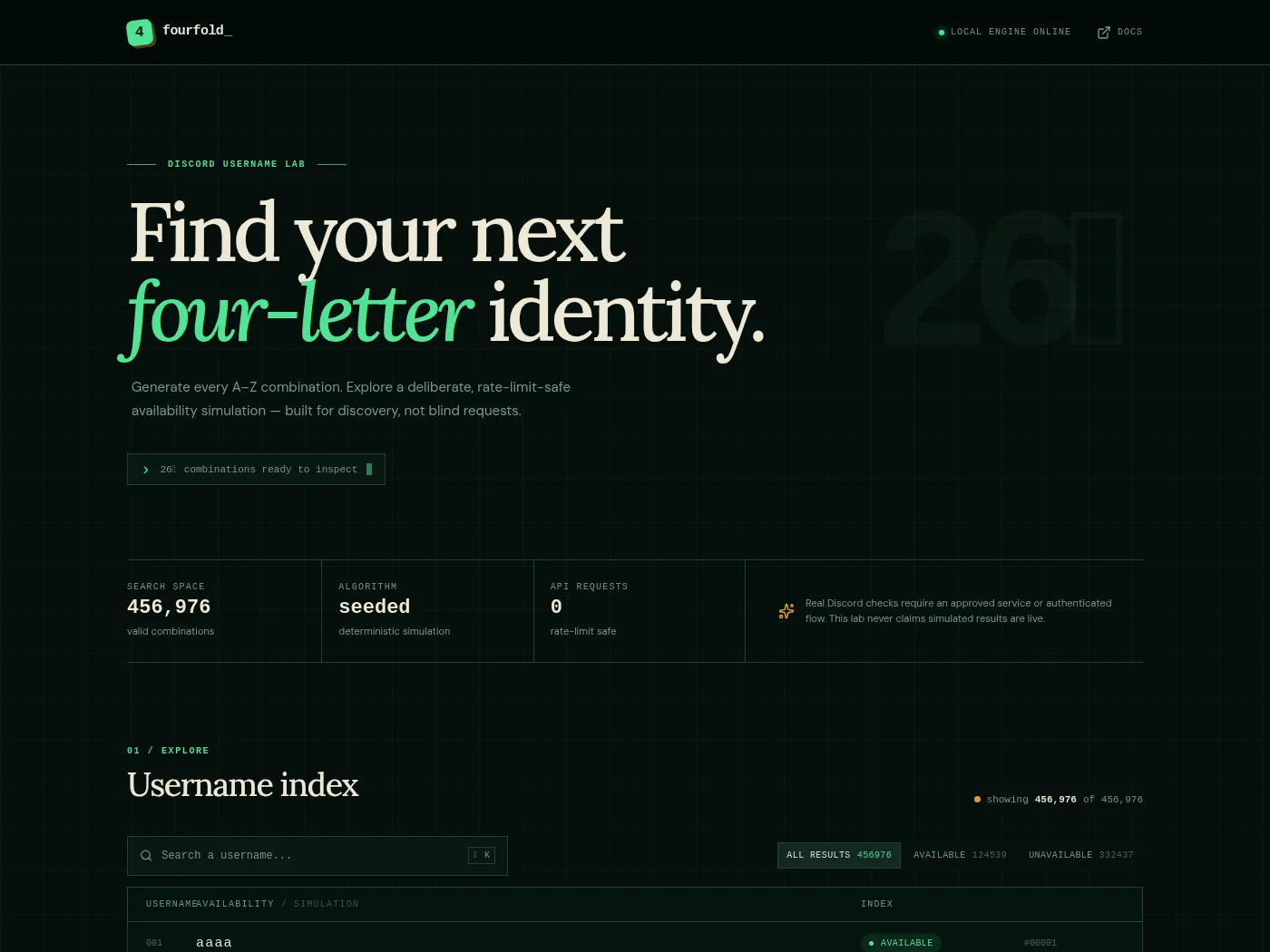 Discord 4-Letter Checker
