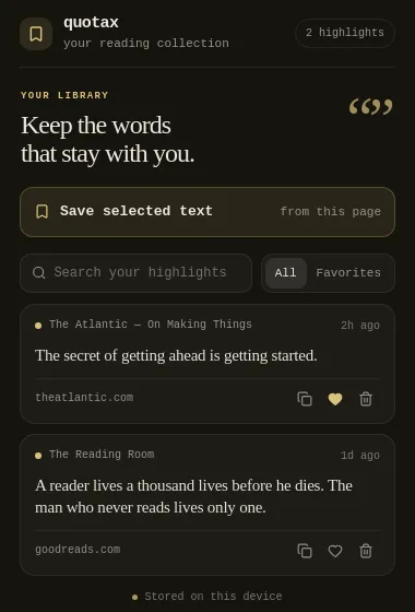 Quotax Highlight Extension