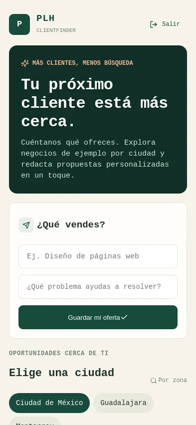 PLH ClientFinder App