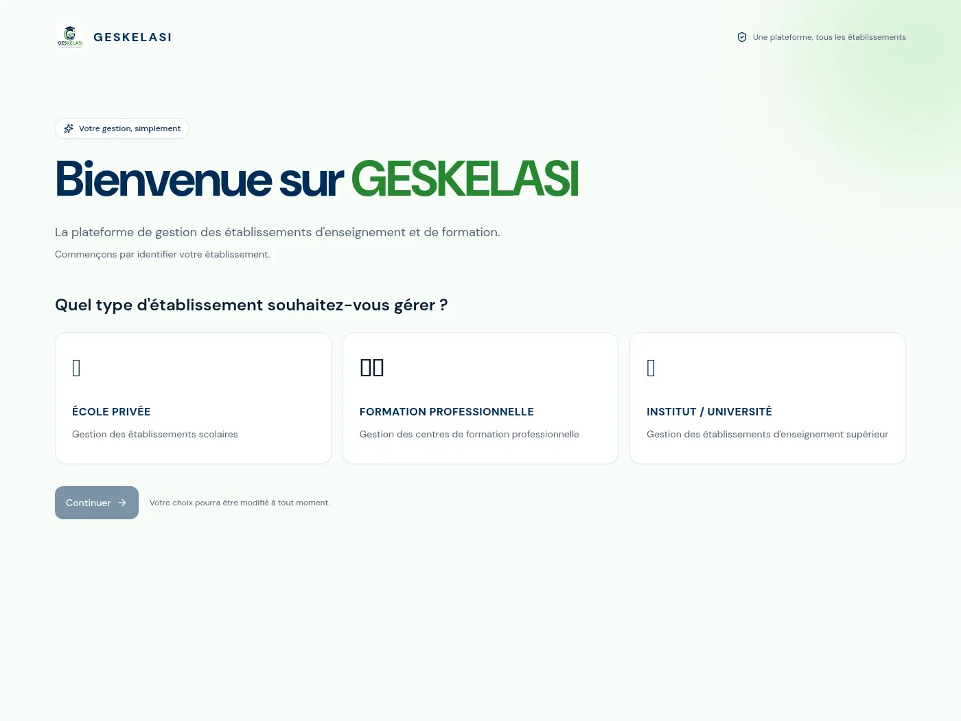 GESKELASI Interface Starter