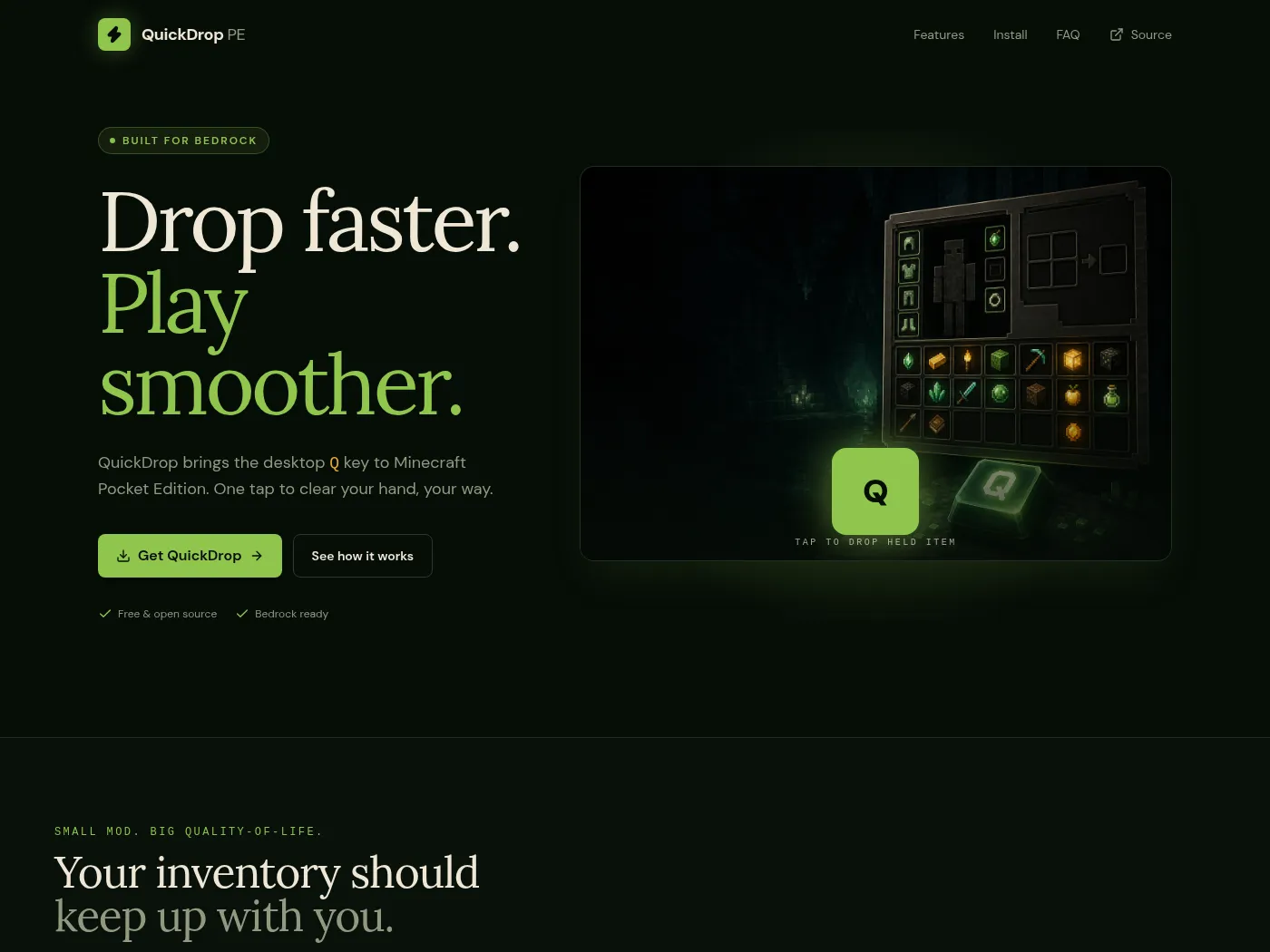 QuickDrop PE Mod